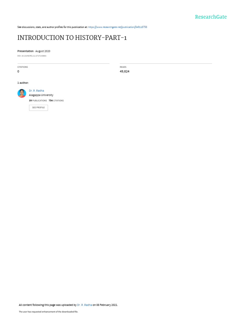 Introductiontohistory Part 1 | PDF | Anno Domini | Common Era