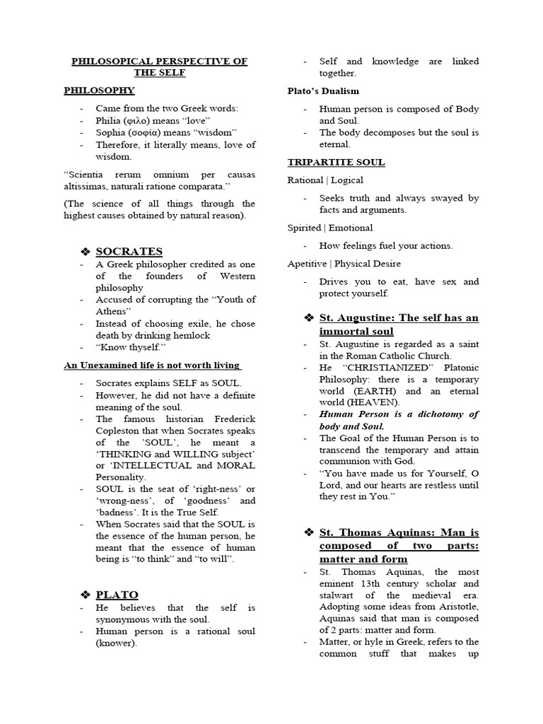 Understanding The Self Reviewer | PDF | Soul | Experience