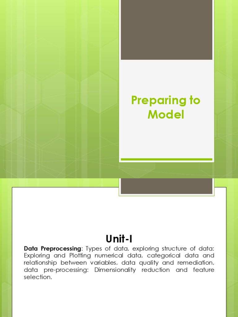 UNIT-1 (Preparing To Model) | PDF | Mode (Statistics) | Level Of Measurement