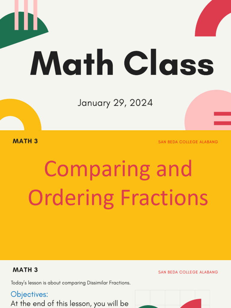 Comparing and Ordering Fractions | PDF | Mathematics