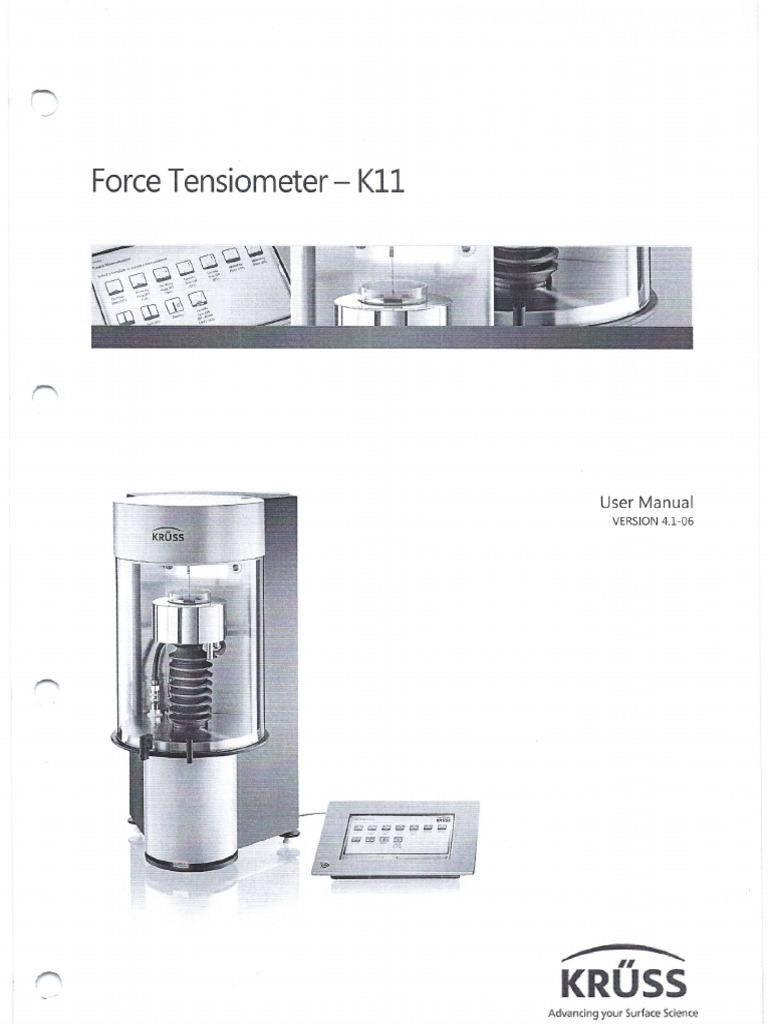 Force Tensiometer - k11 | PDF