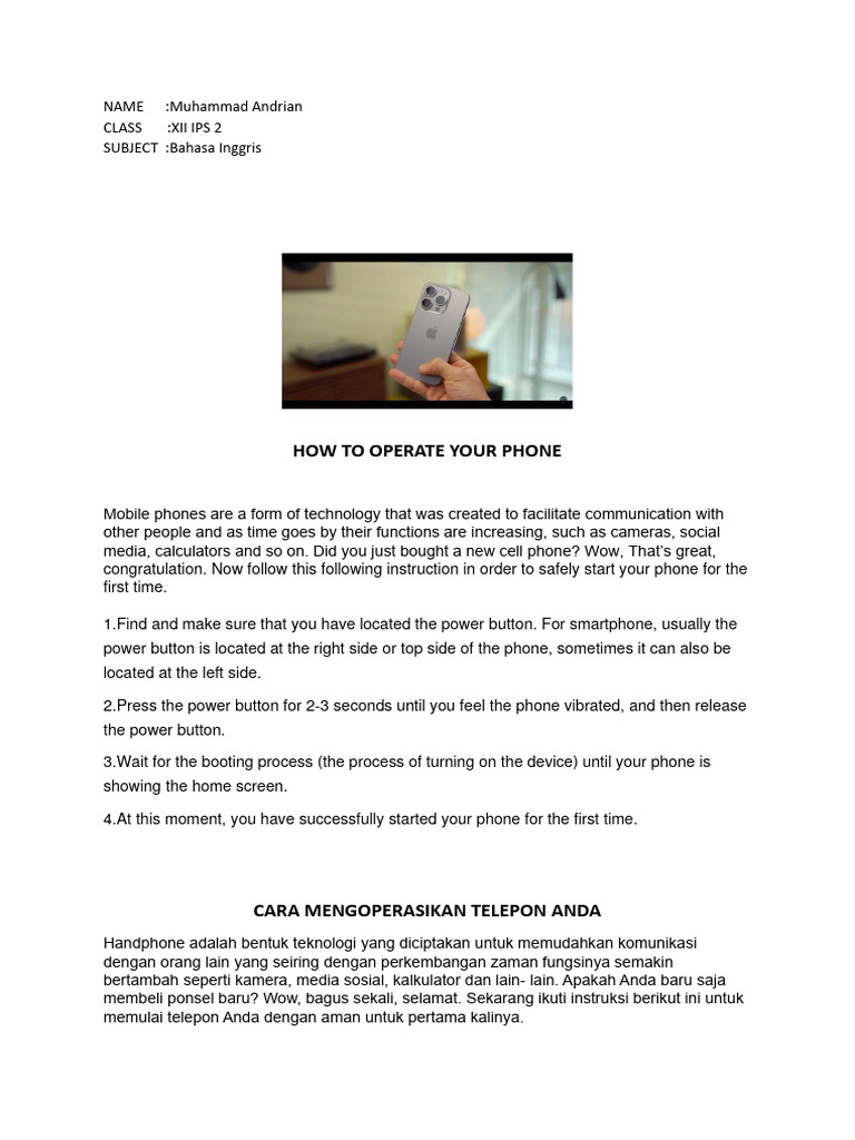 How To Operate Your Phone | PDF | Telephone | Telephony