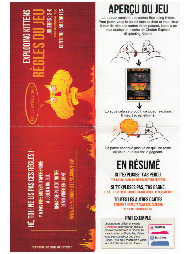 Regles Exploding Kittens | PDF