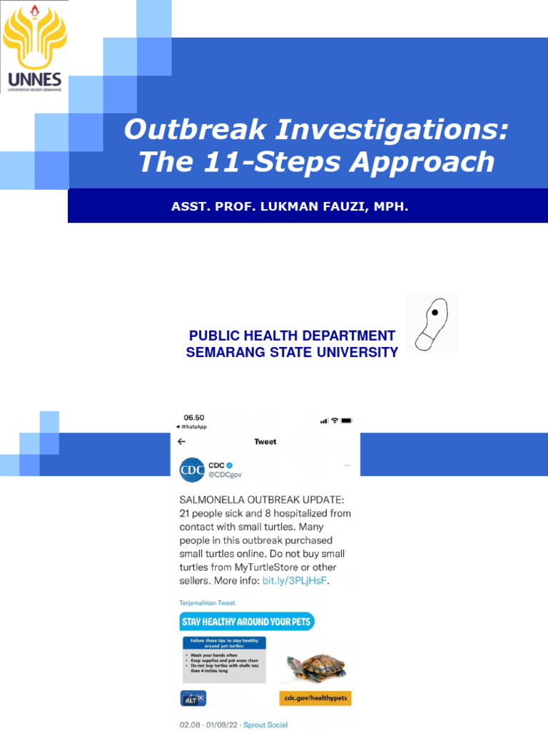 Outbreak Investigations-The 11 Steps Approach - Lukfaz | PDF | Cohort ...