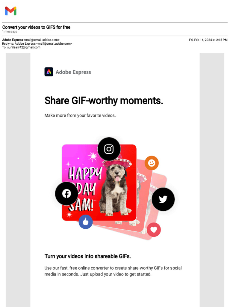 Gmail - Convert Your Videos To GIFS For Free | PDF