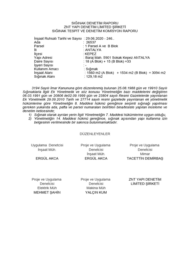 26537-1 Sığınak | PDF