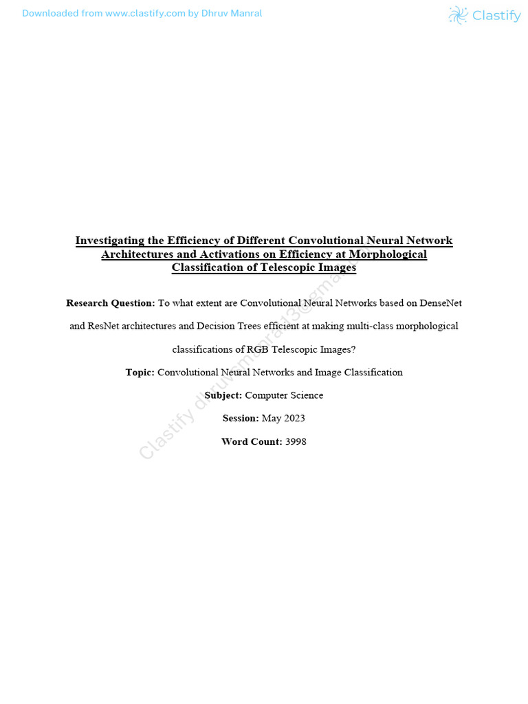 To What Extent Are Convolutional Neural Networks Based On DenseNet and ResNet Architectures and ...