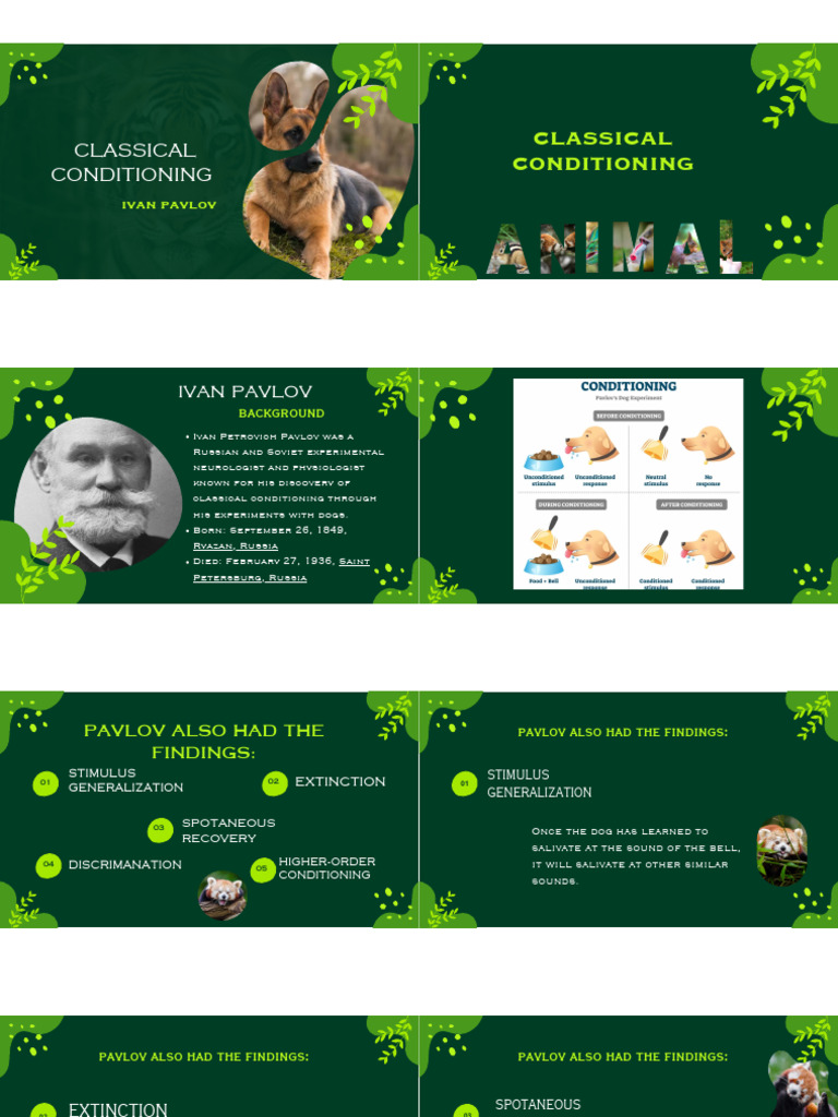 CLASSICAL CONDITIONING Ivan Pavlov | PDF | Classical Conditioning | Cognition