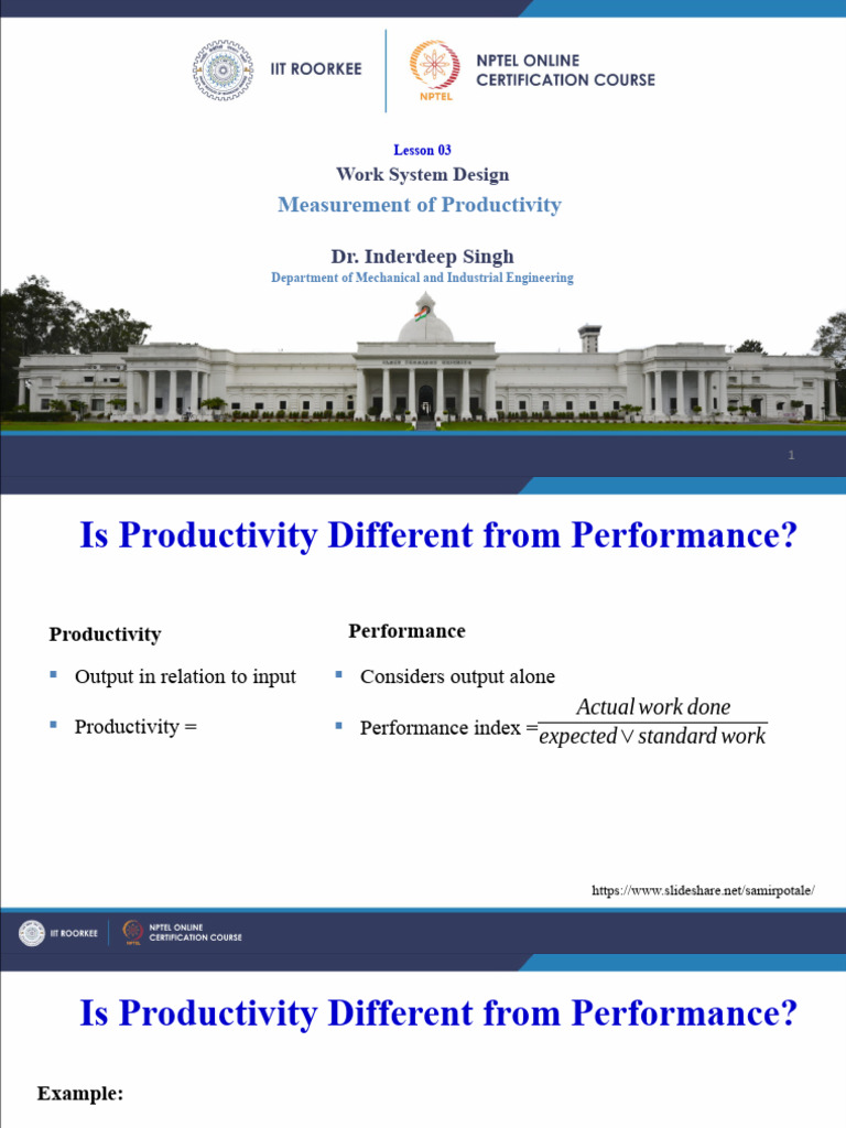 Lecture 03 Measurement of Productivity | PDF | Business Economics ...