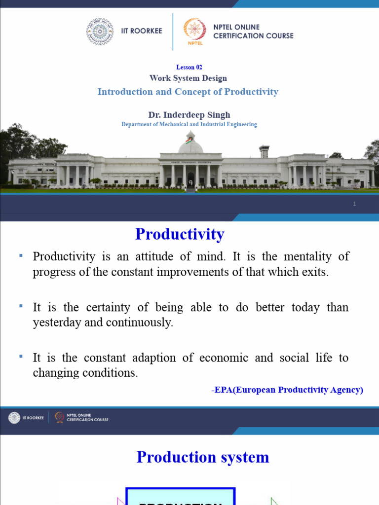 Lecture 02 Introduction and Concept of Productivity | PDF | Factors Of ... Lecture 02 Introduction and Concept of Productivity | PDF | Factors Of ...