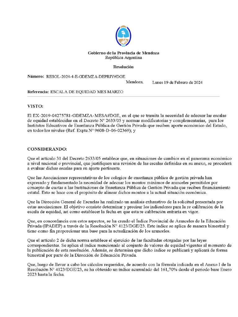 Escala Equidad | PDF