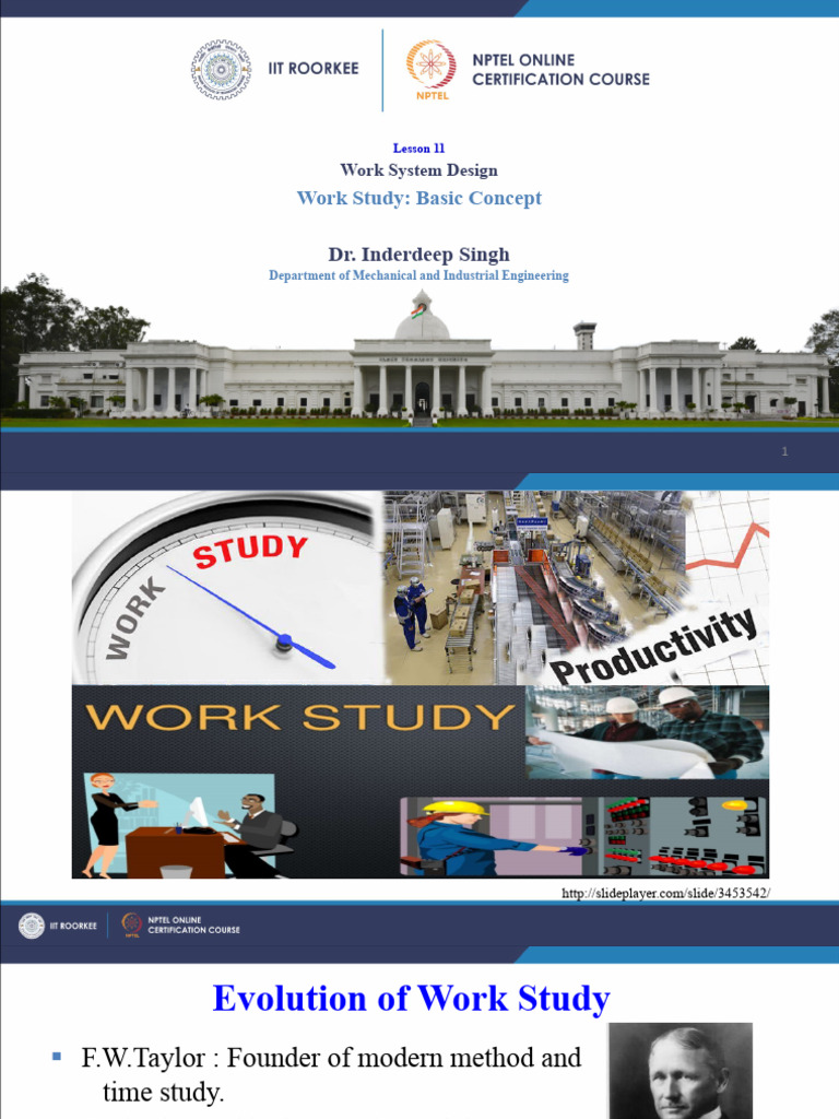 Lecture 11 Work Study Basic Concept | PDF | Industrial Engineering | Economies
