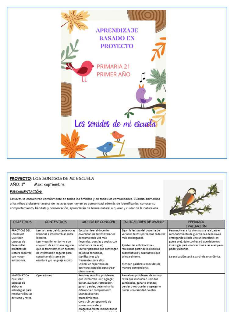 Abp Guardianes de Las Aves - Mariela | PDF | Evaluación | Información Abp Guardianes de Las Aves - Mariela | PDF | Evaluación | Información