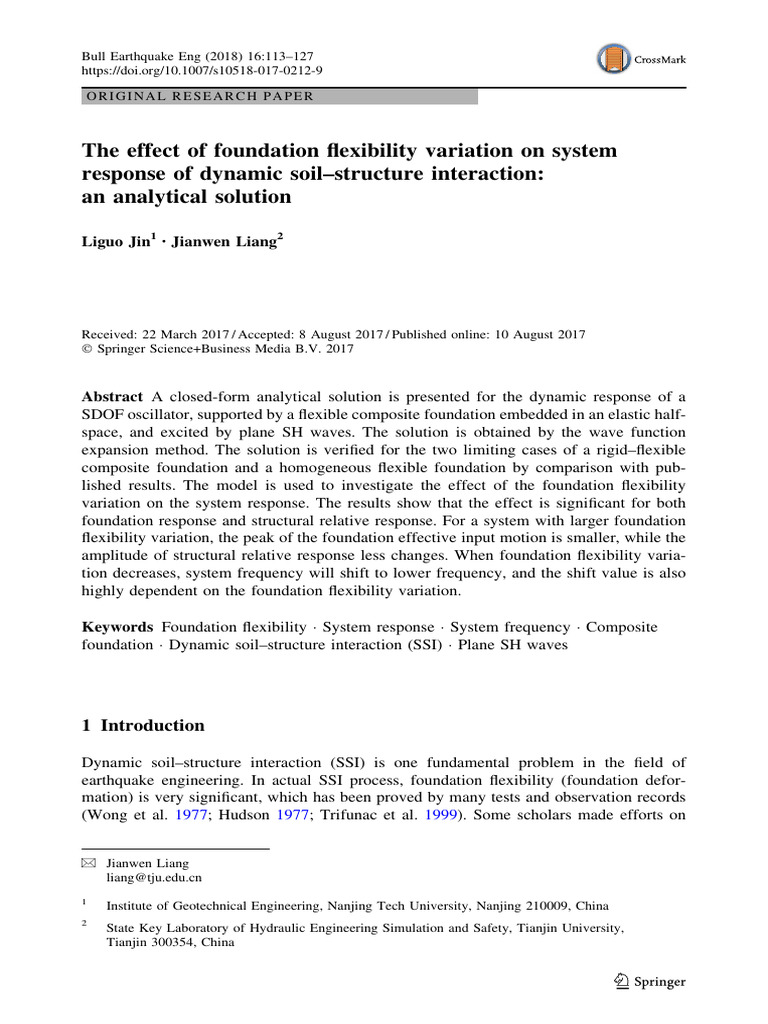 Effect of Foundation Flflexibility Variation On System | PDF | Waves | Oscillation