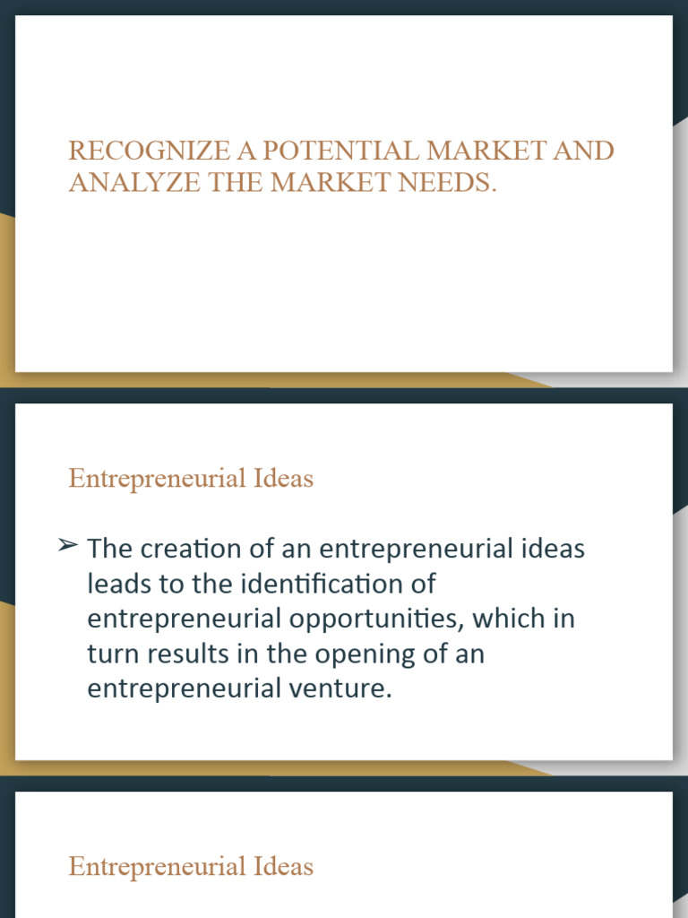 Recognize A Potential Market and Analyze The Market Needs. | Download ...