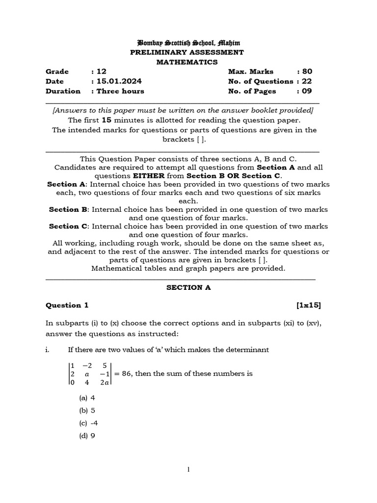 GRADE 12 PRELIMS Math 23-24 | PDF | Demand | Triangle