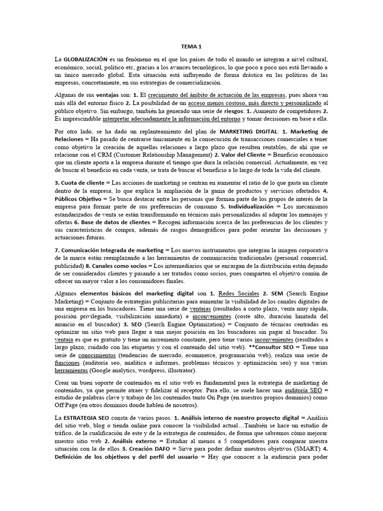 CDI Resumen (T1, T2) | PDF | Marketing | Posicionamiento en buscadores