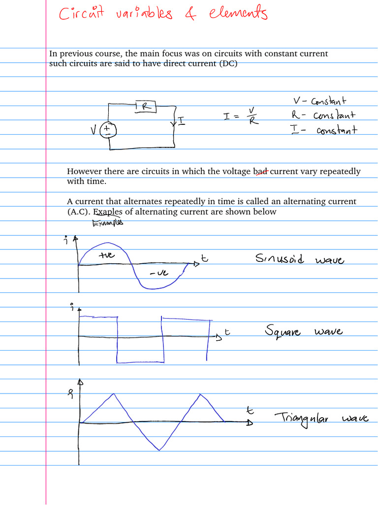 Circuit Variables and Circuit Elements | PDF