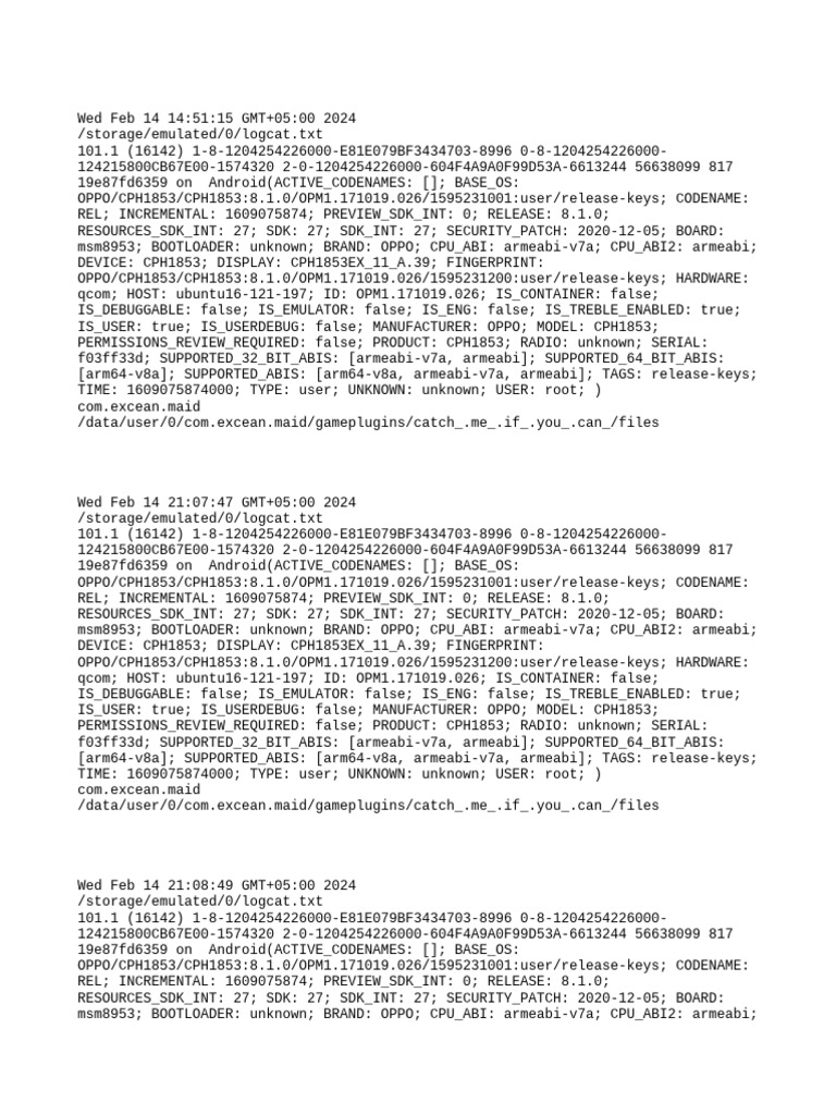 Logcat | PDF | Android (Operating System) | Mobile Linux