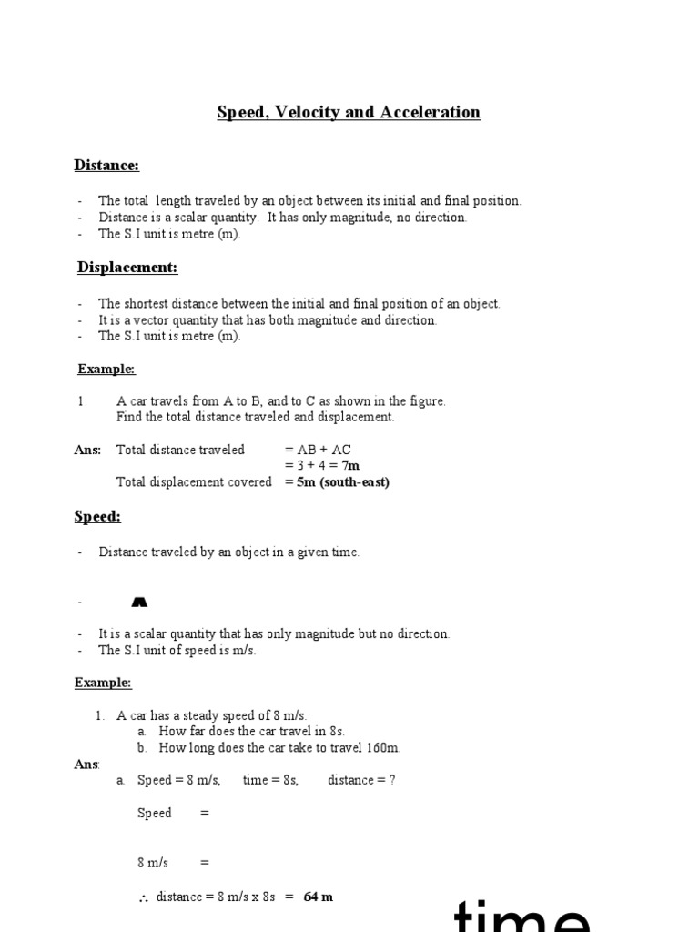 Average Speed Total Distance Total Time Distance Time Distance 8 S ...