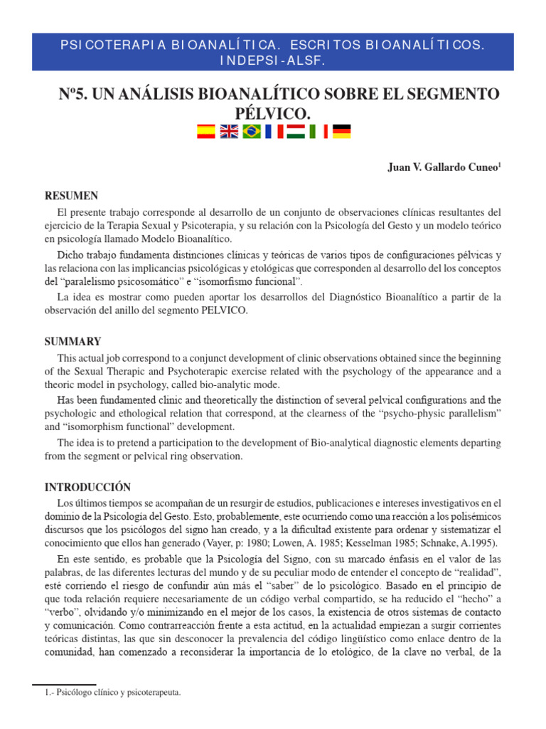 Escrito 5 Un Analisis Bioanalitico Sobre El Segmento Pelvico | PDF | Pelvis | Psique (psicología)