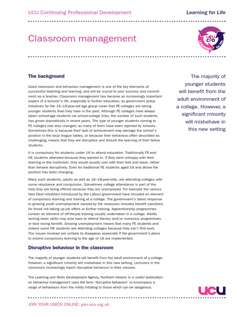 Classroom Management | PDF | Classroom Management | Teachers Classroom Management | PDF | Classroom Management | Teachers