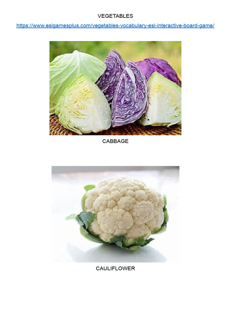 Essential Vegetable Vocabulary Guide | PDF | Cooking, Food & Wine ...