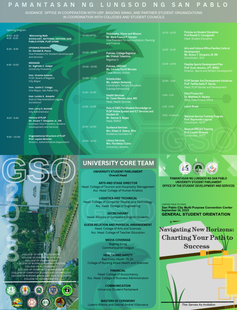 Updated Gso Program | PDF