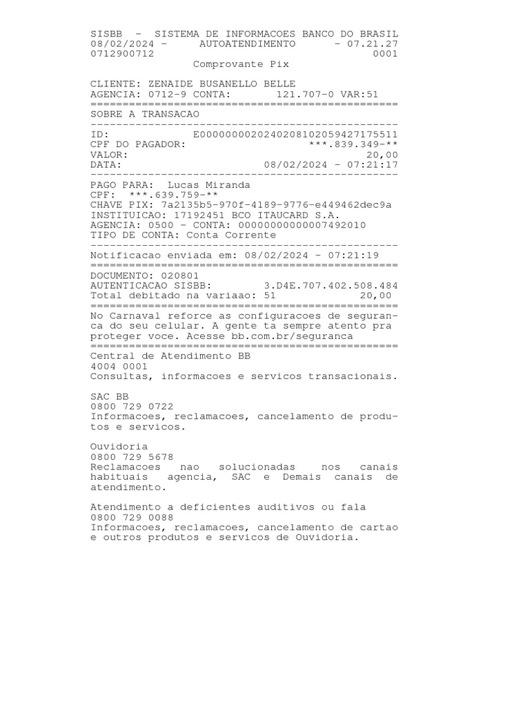 Comprovante 08-02-2024 072130 | PDF Comprovante 08-02-2024 072130 | PDF