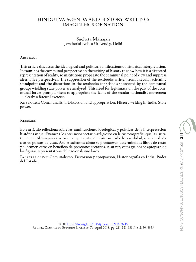 Hindutva and History: Ideological Distortions | PDF | History