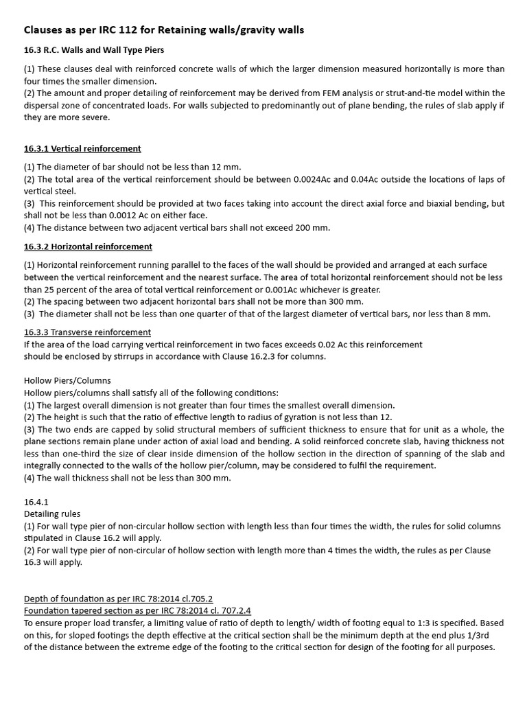 irc-clauses-for-retaining-walls-download-free-pdf-column-length