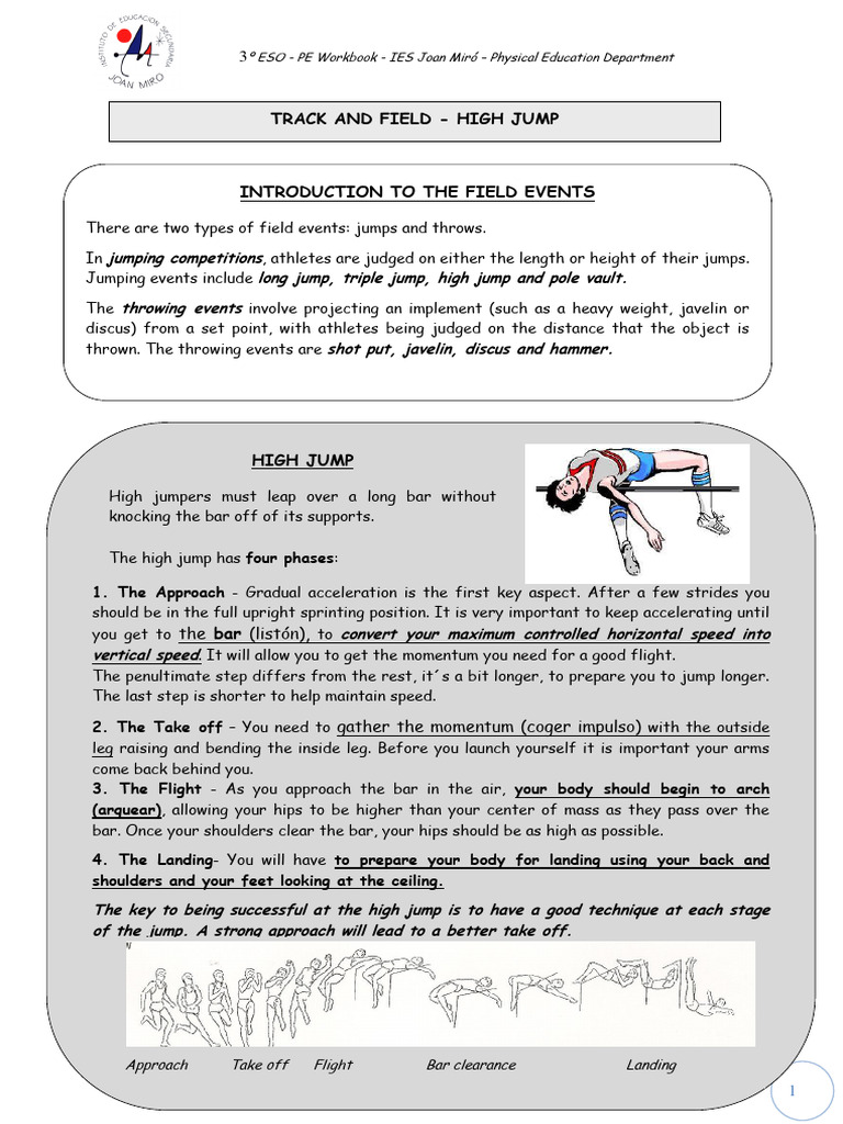 High Jump Theory | PDF | Track And Field | Sports