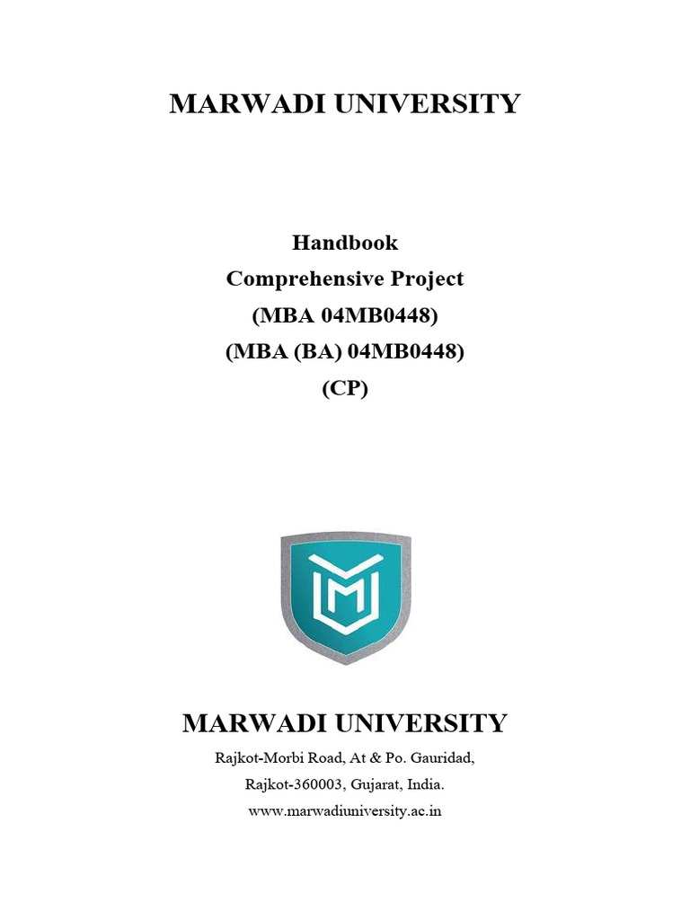MBA Comprehensive Project Guidelines | PDF | Thesis | Methodology