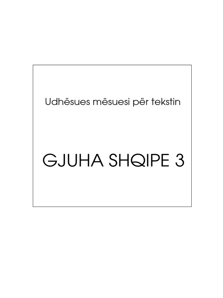 Udhezues Gjuha Shqipe 3 - MK | PDF