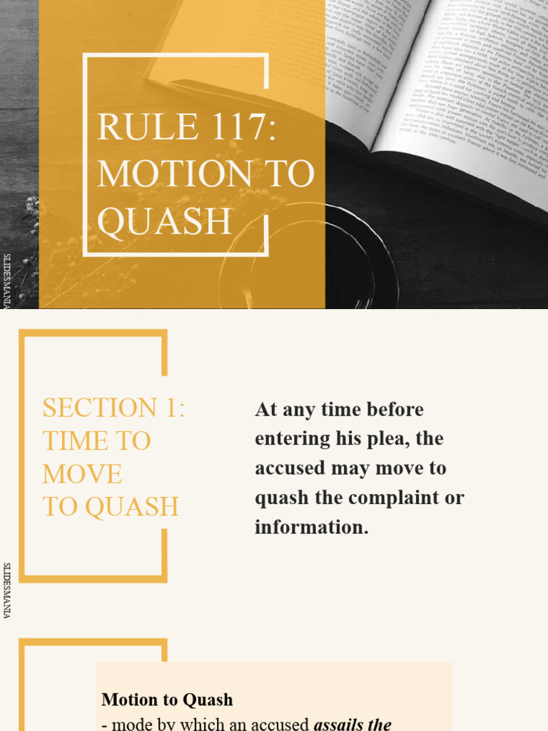 Rule 117 Motion To Quash | PDF | Prosecutor | Double Jeopardy