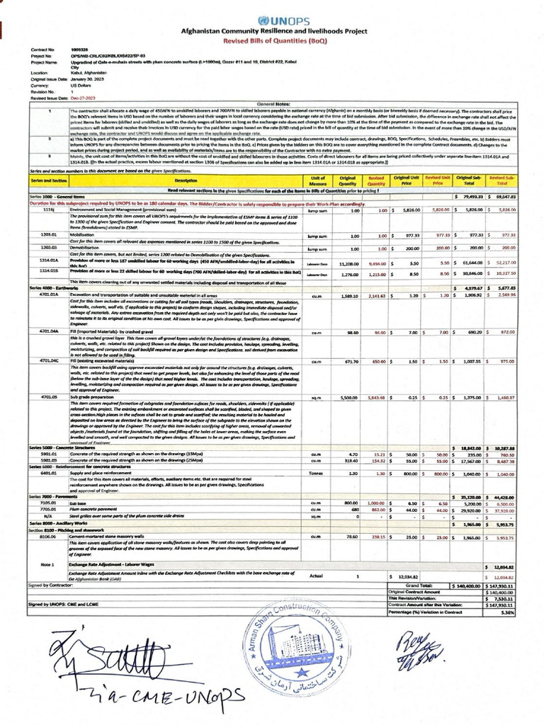 Revised BoQ - 1009328 | PDF