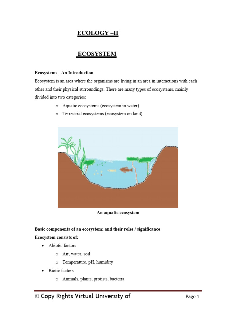 Ecology II | PDF | Ecosystem | Ecology