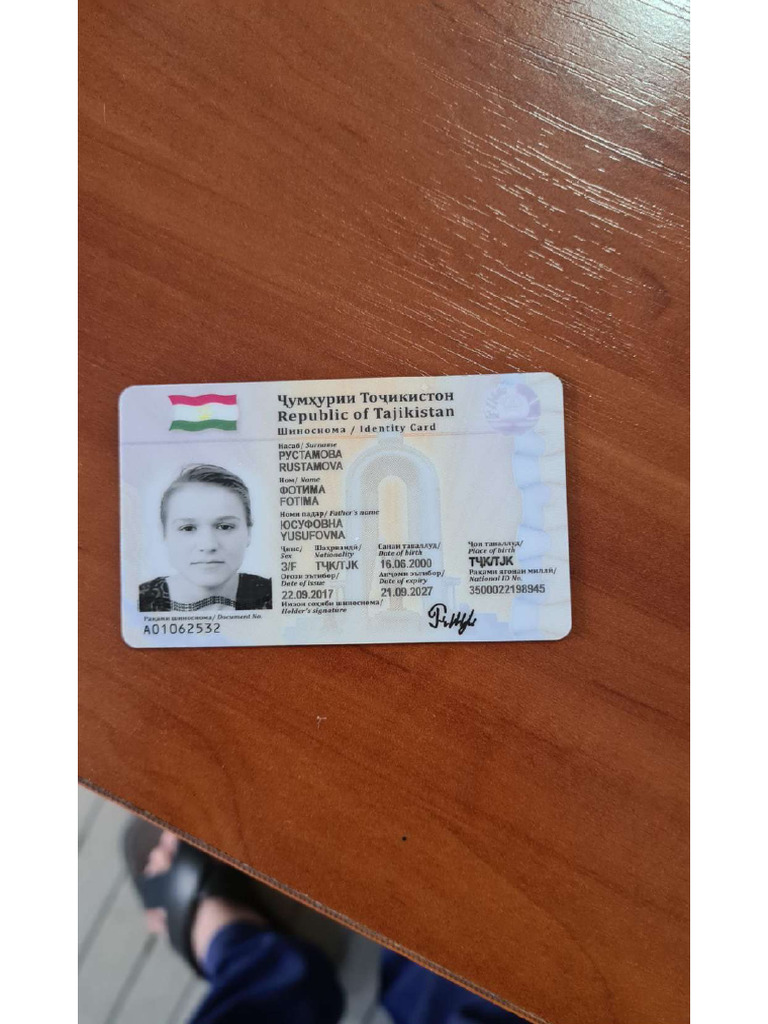 Identity Card Tajikistan | PDF