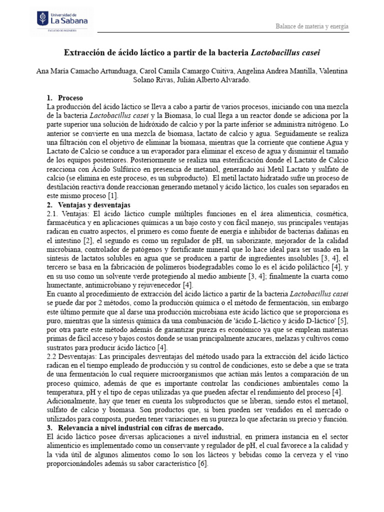 Producción de ácido láctico con Lactobacillus | PDF | Ácido láctico | Agua