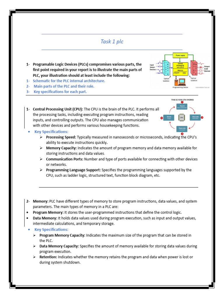 Assignment PLC Youssef Awad | Download Free PDF | Programmable Logic Controller | Power Supply