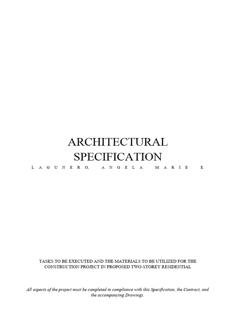 SPECIFICATION | Download Free PDF | Specification (Technical Standard) | Procurement
