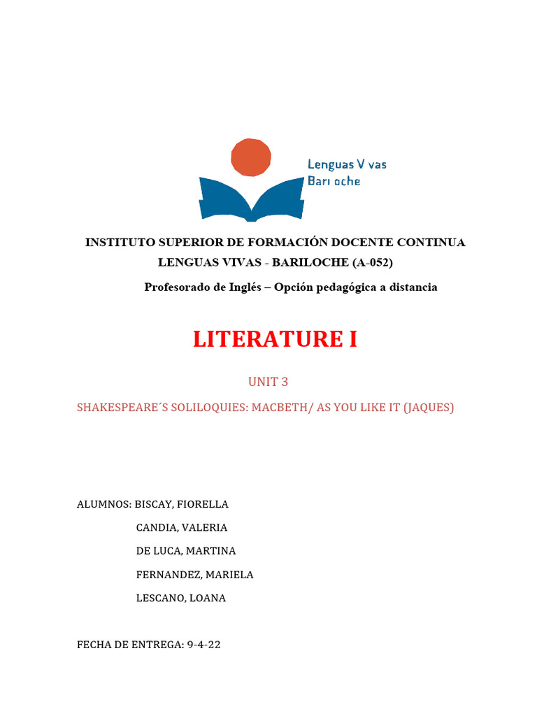 Shakespeare's Soliloquies Analysis | PDF