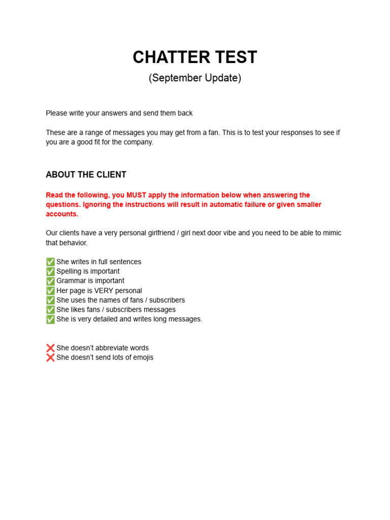 Of Chatter Test 2023 2 | PDF