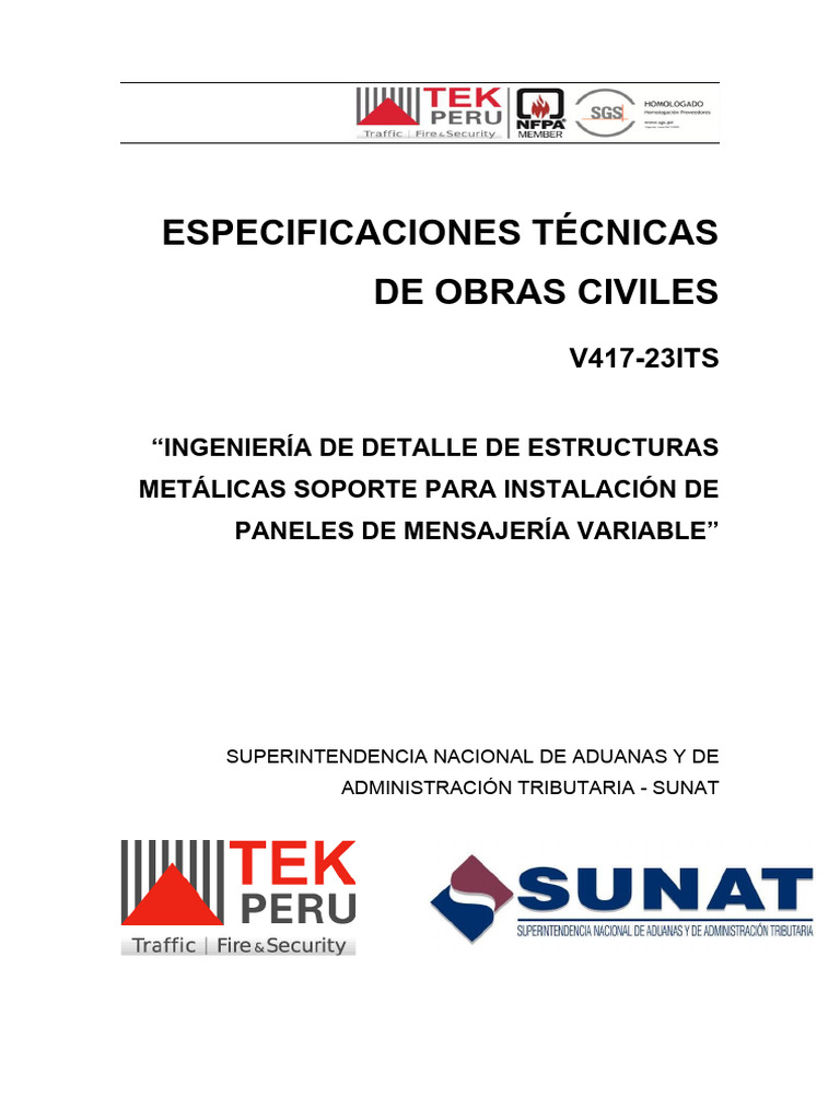 Especificaciones Técnicas - Obras Civiles | PDF | Hormigón | Cemento