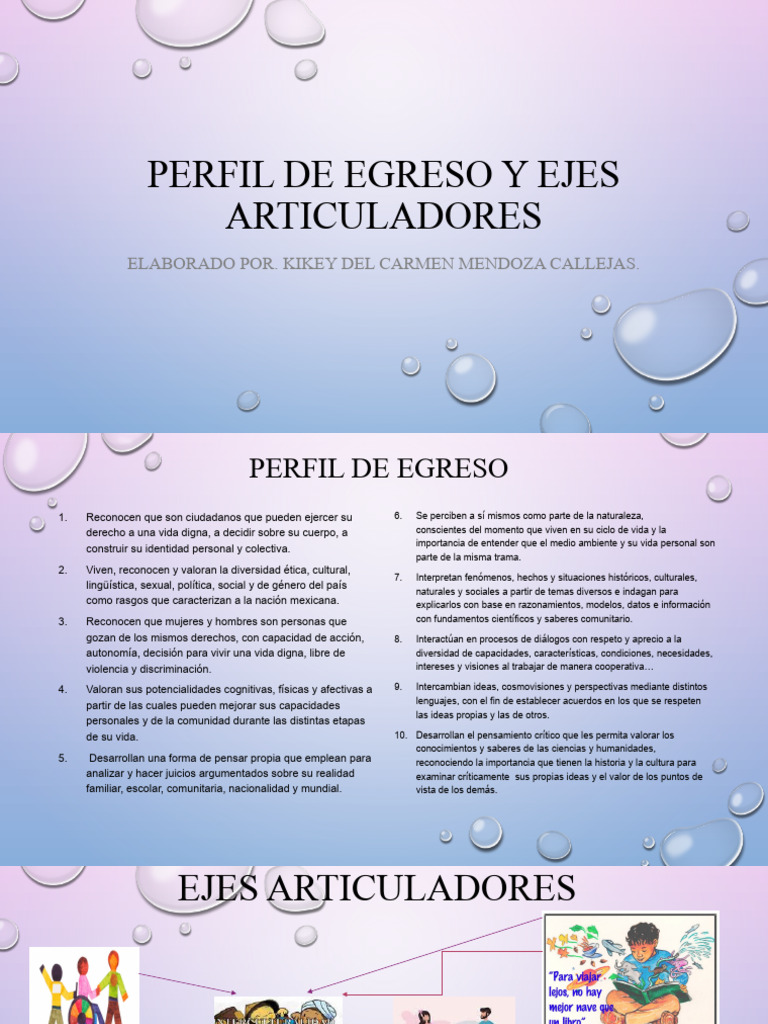 Perfil de Egreso y Ejes Articuladores | PDF | Pensamiento | Derechos ...