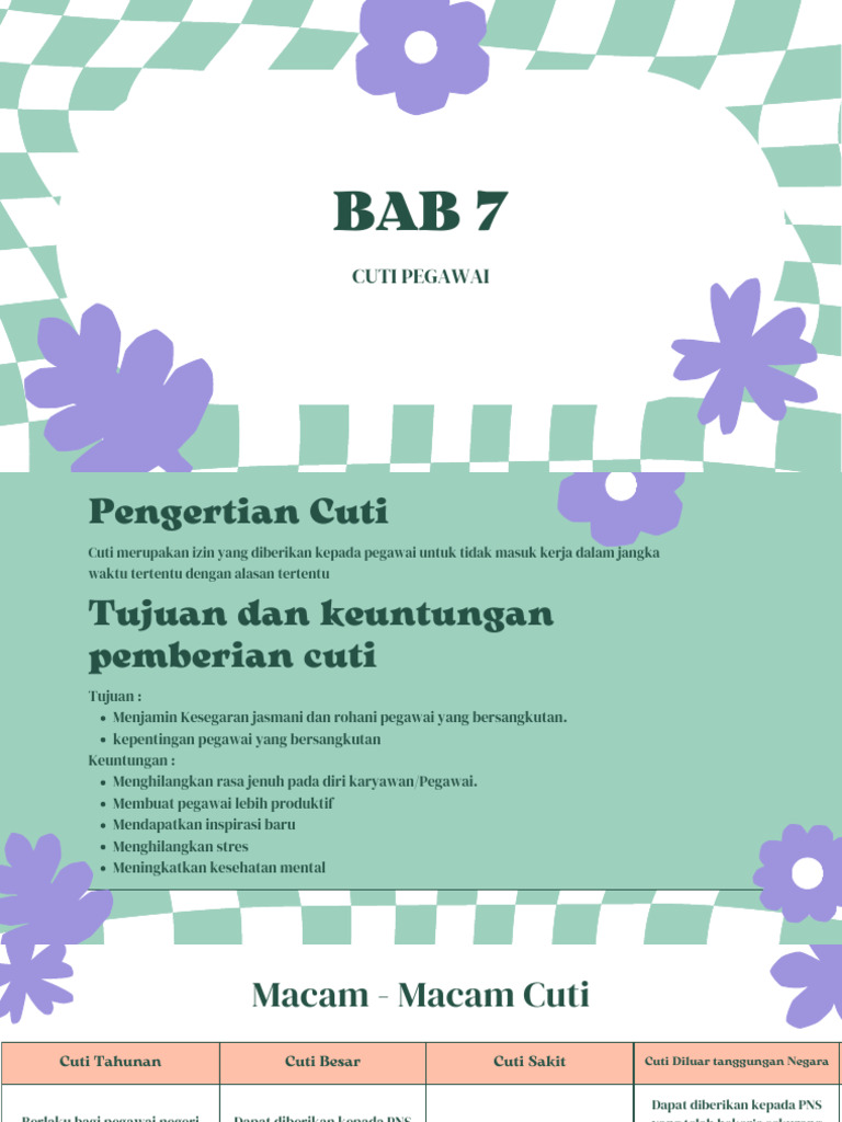 Panduan Lengkap Cuti Pegawai PNS | PDF