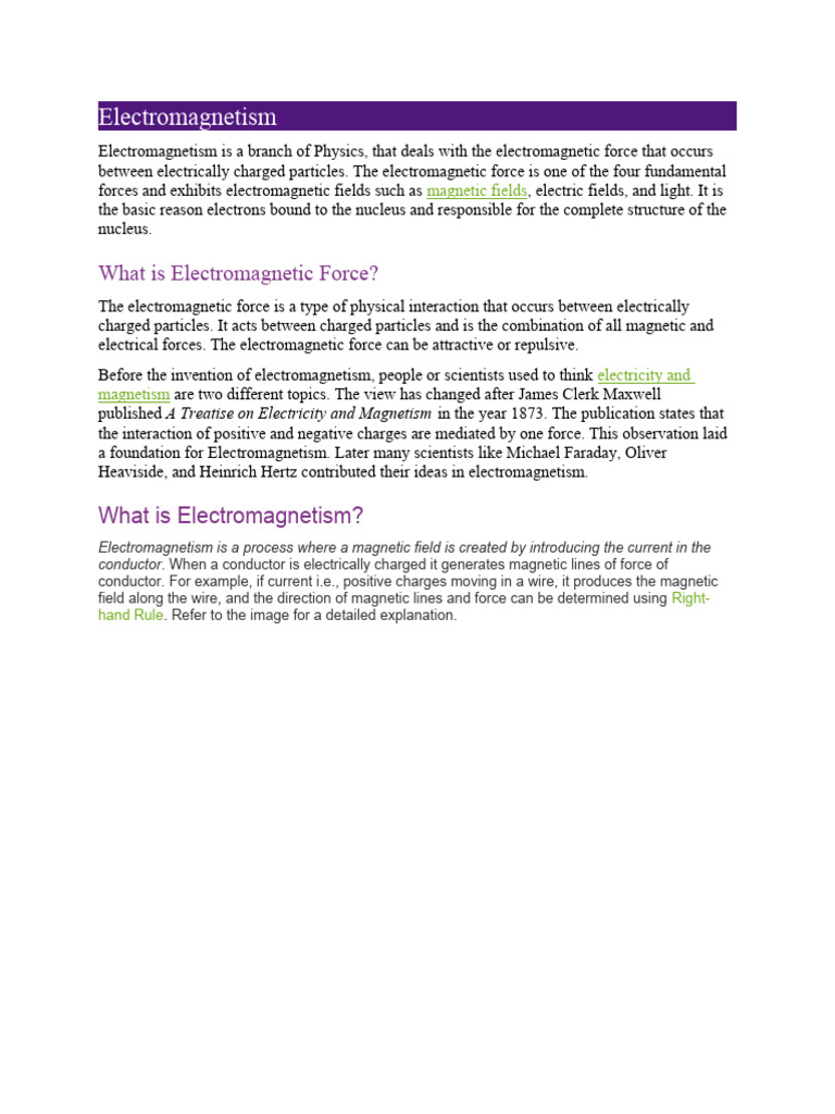 Electromagnetism | PDF | Electromagnetism | Electromagnetic Induction