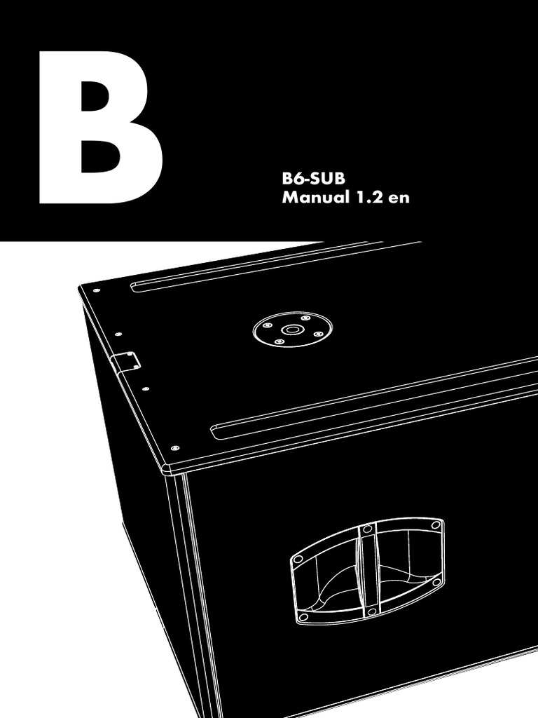 Dbaudio Manual b6 Sub 1.2 en | PDF | Loudspeaker | Electrical Connector