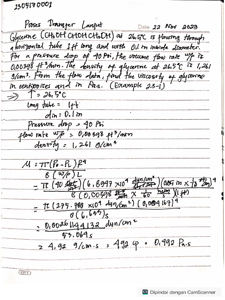 Example 2.3-1 Process Transfer | PDF
