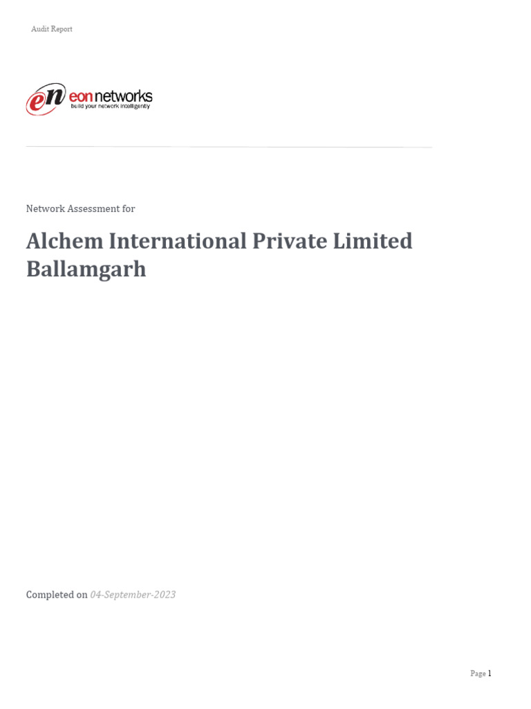 Network Assessment Report Template | Download Free PDF | Transport ...